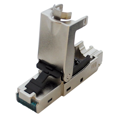 Easy Crimp konektors Cat.6A STP. RJ45/8P8C. 22 - 26 AWG. tool-les. 50 ...