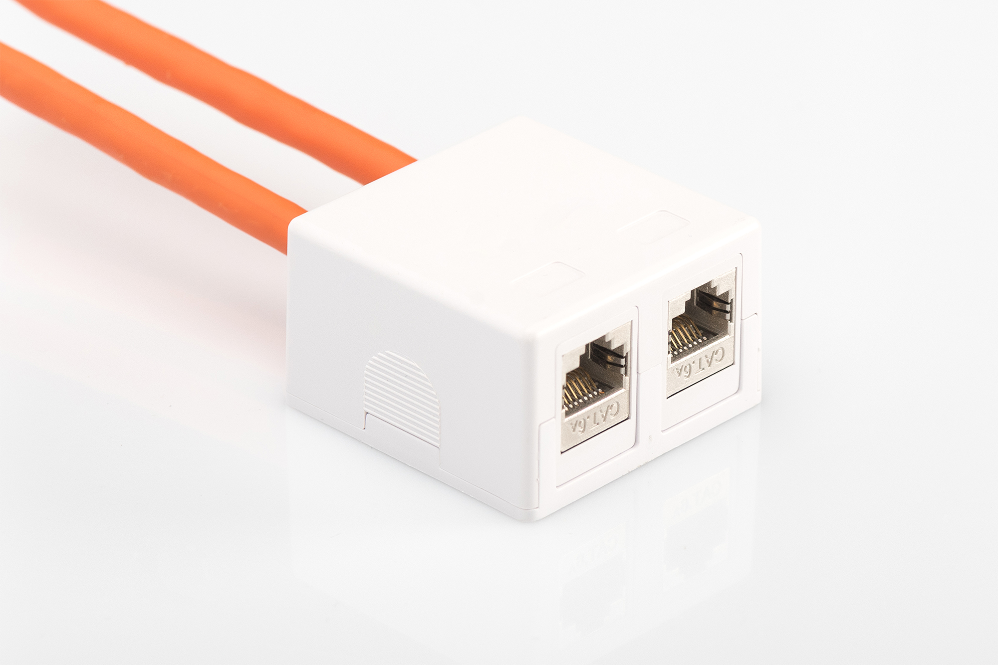 Datu rozete v/a 2 x RJ45 / bez ligzdām / Balta - BPG