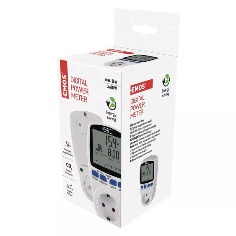 Wattmeter - energy consumption meter P5822 3680W/16A 230V EMOS - BPG